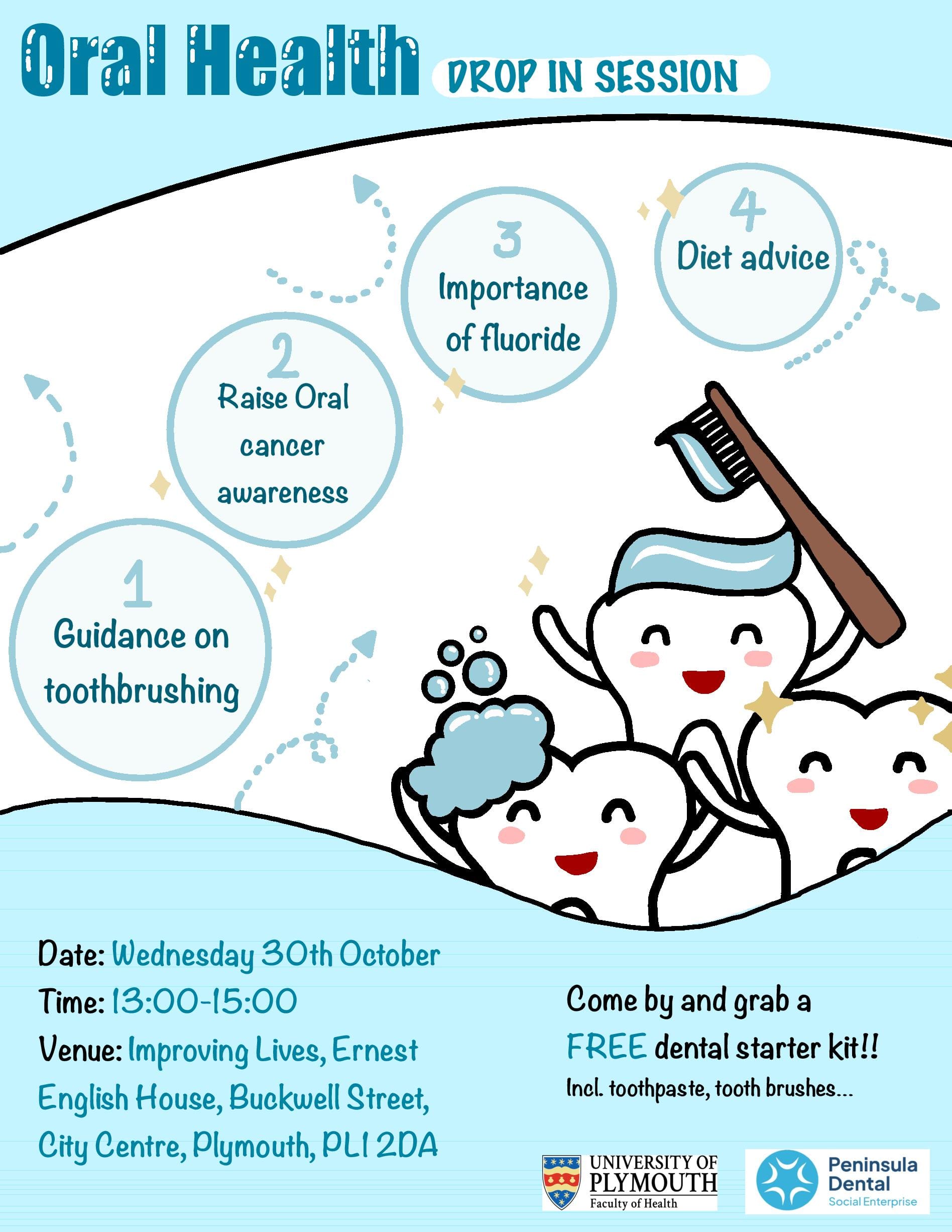 Oral Health Drop In Session - City Centre - Improving Lives
